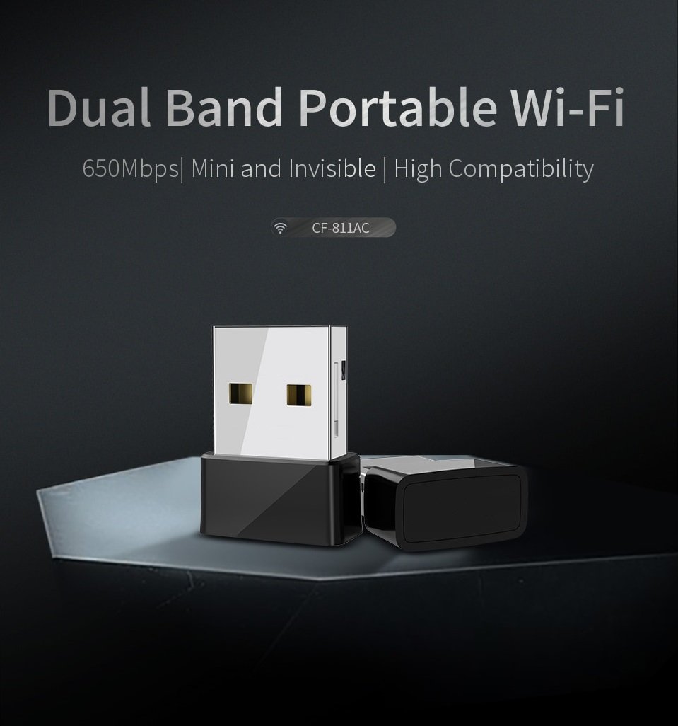 650Mbs USB Wireless 2.4G&5G Wifi Adapter High speed Network Card RTL88 ...