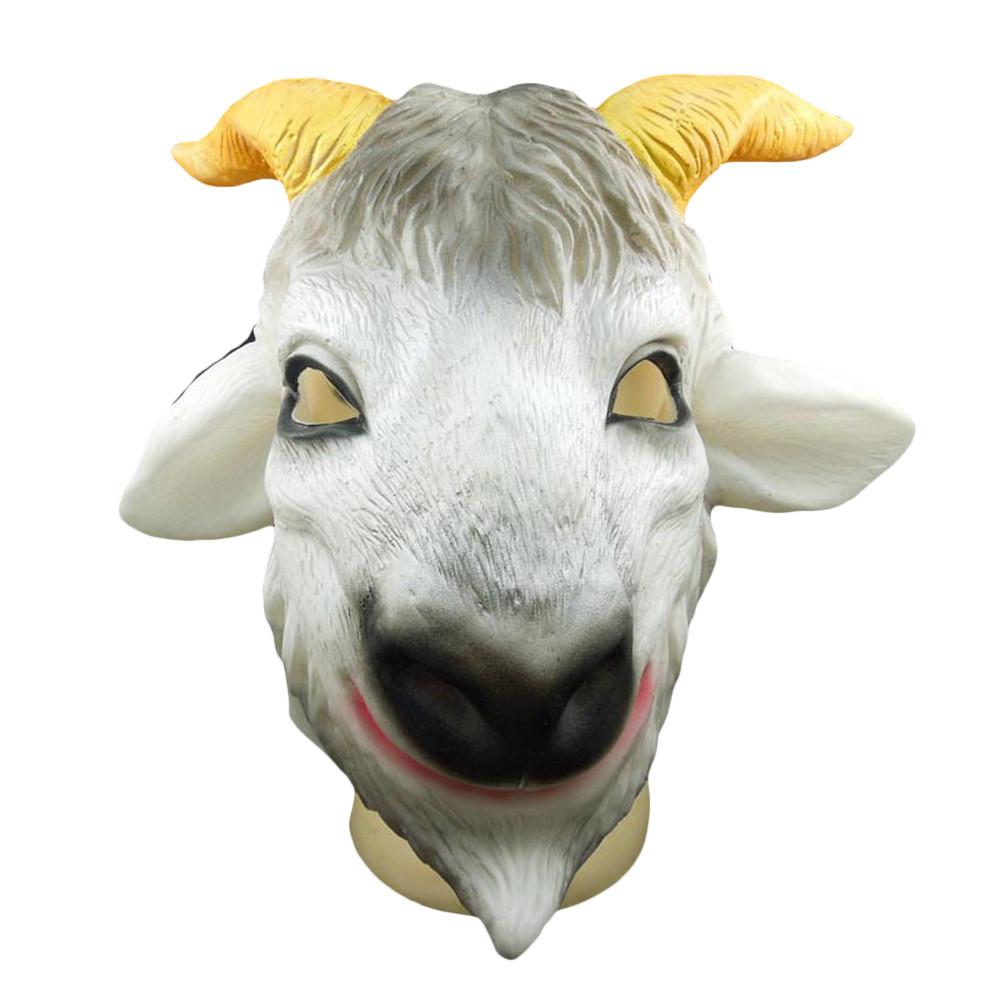 Party Sheep Latex Mask Masquerade Cosplay Mask Prop Full Head Mask ...