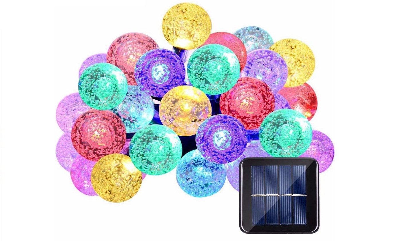 Solar Outdoor Crystal Ball String Lights – sparklingselections