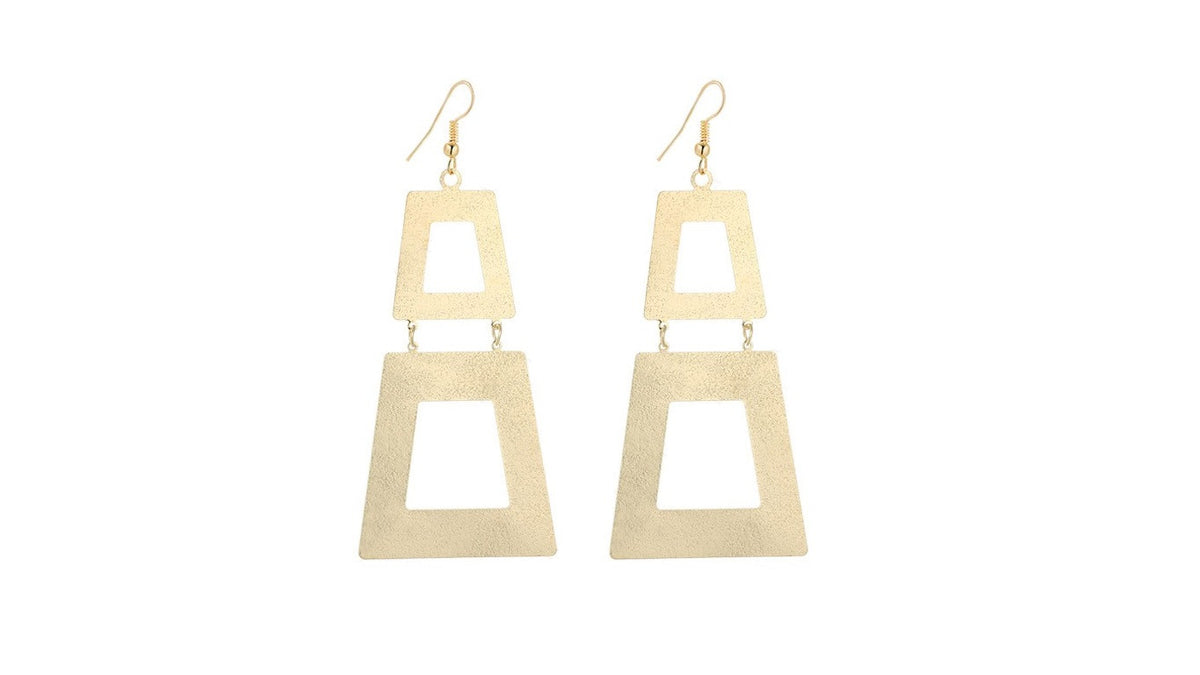 Keystone Shape Dangle Long Earrings For Women – sparklingselections