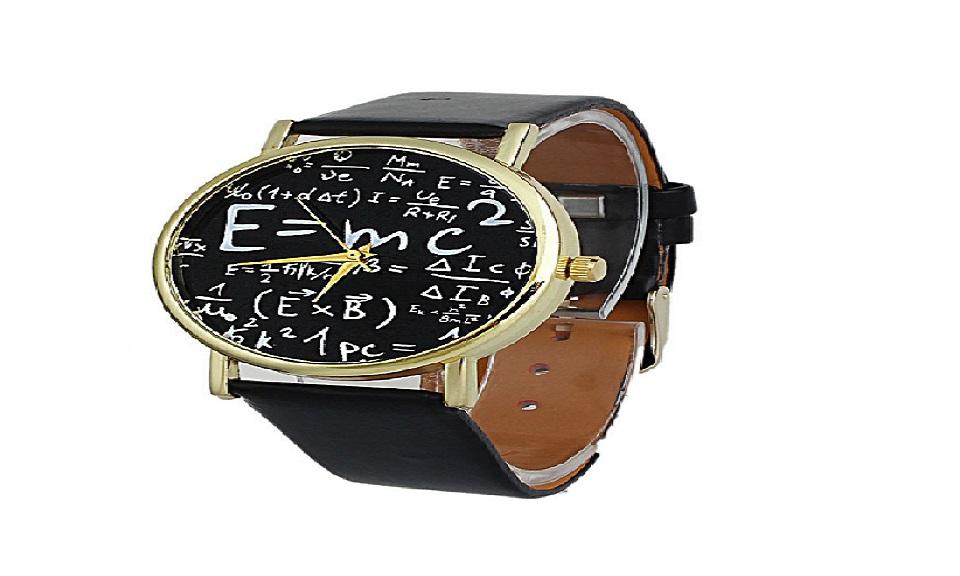 Math Symbols Leather Analog Quartz wrist watches for Mens ...