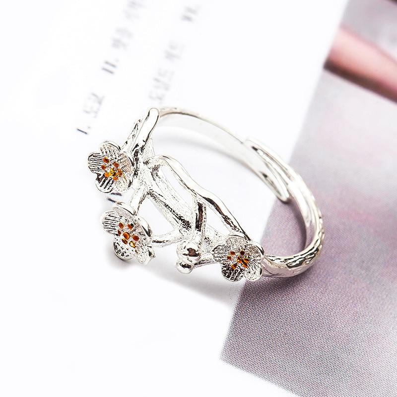 New stylish Cherry Blossom Flower Open Rings – sparklingselections