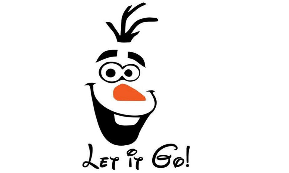 Let It Go Cartoon Smile Face Vinyl Wall Sticker – sparklingselections