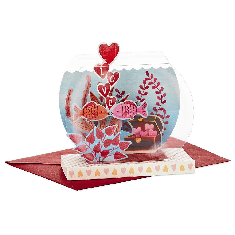 Paper Wonder Pop Up Valentines Day Card (Fish Bowl Valentine ...