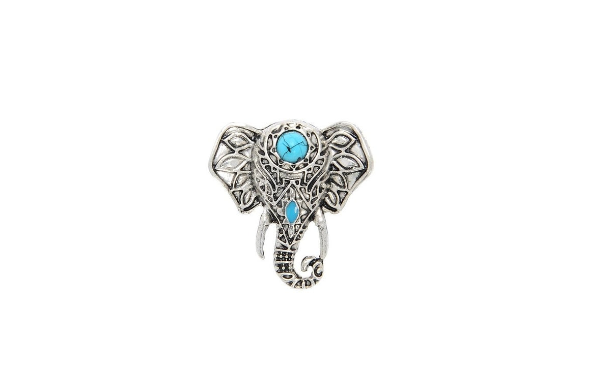 Women's Blue Stone Elephant Finger Ring – sparklingselections