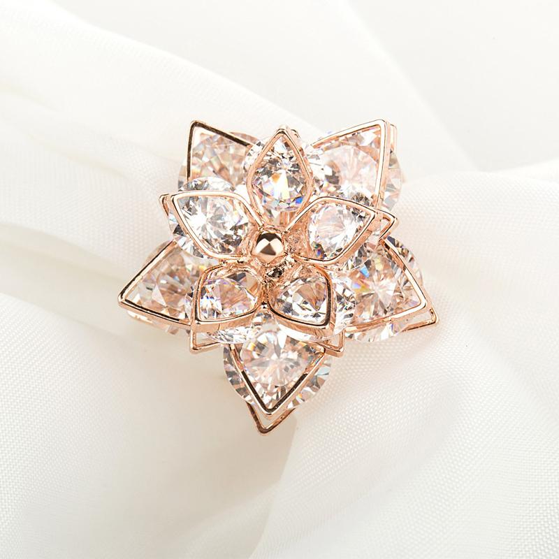 Luxury Adjustable Fashion Gold Double Five Multilayer Lotus Flower Coc ...