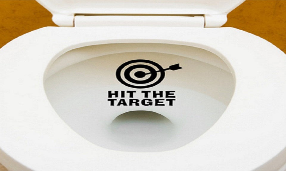 Arrow&Target Toilet Seat Bathroom Black Sticker – sparklingselections