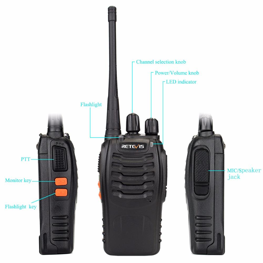 Portable 2pcs Retevis H777 Walkie Talkie 400-470MHz Radio Set ...