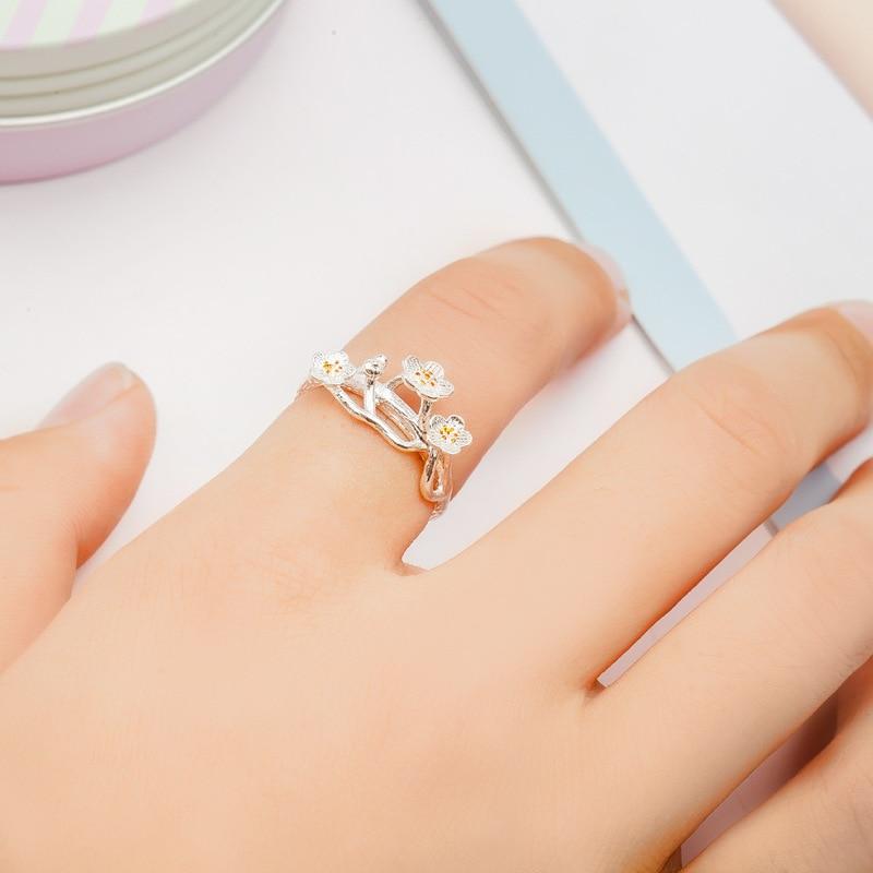 New stylish Cherry Blossom Flower Open Rings – sparklingselections