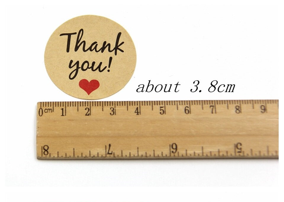 Fancy Land Kraft Thank You Stickers Roll for Thanksgiving, Thanksgivin ...