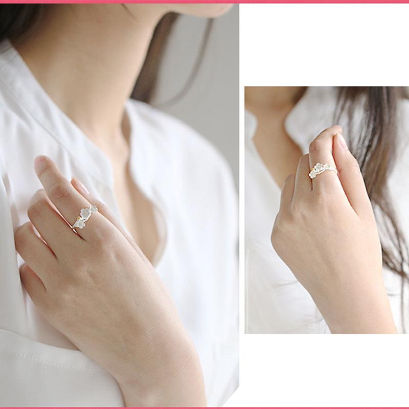 New stylish Cherry Blossom Flower Open Rings – sparklingselections
