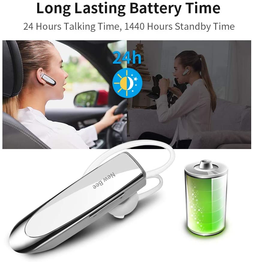 New Bee Wireless Bluetooth Earphone with Microphone Support Music Head ...