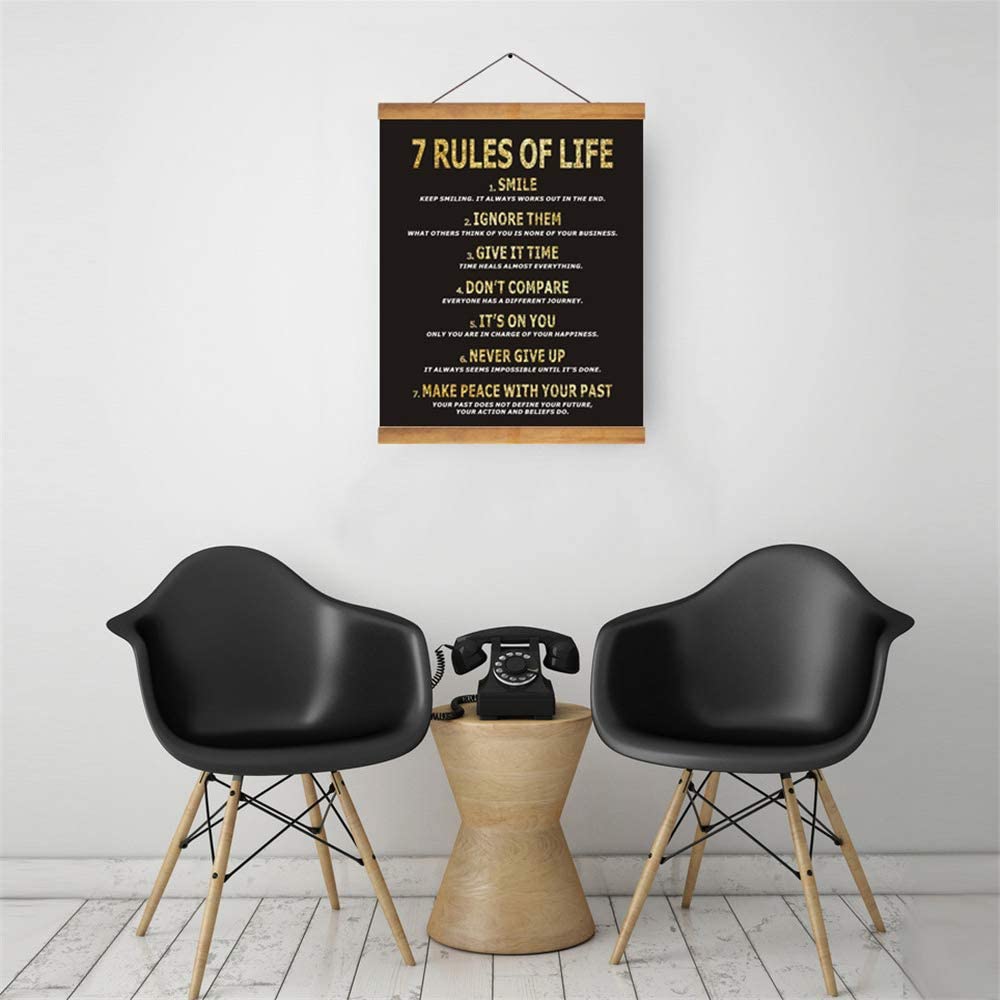 7 Rules Of Life Inspirational Poster To Motivate Room Decoration Wall ...
