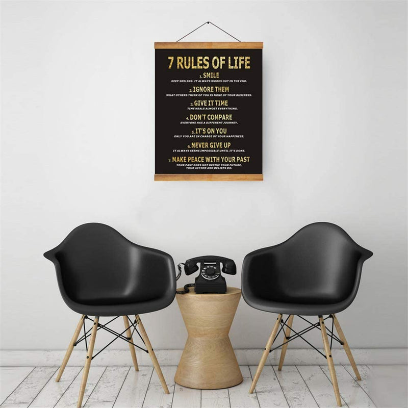 7 Rules Of Life Inspirational Poster To Motivate Room Decoration Wall ...