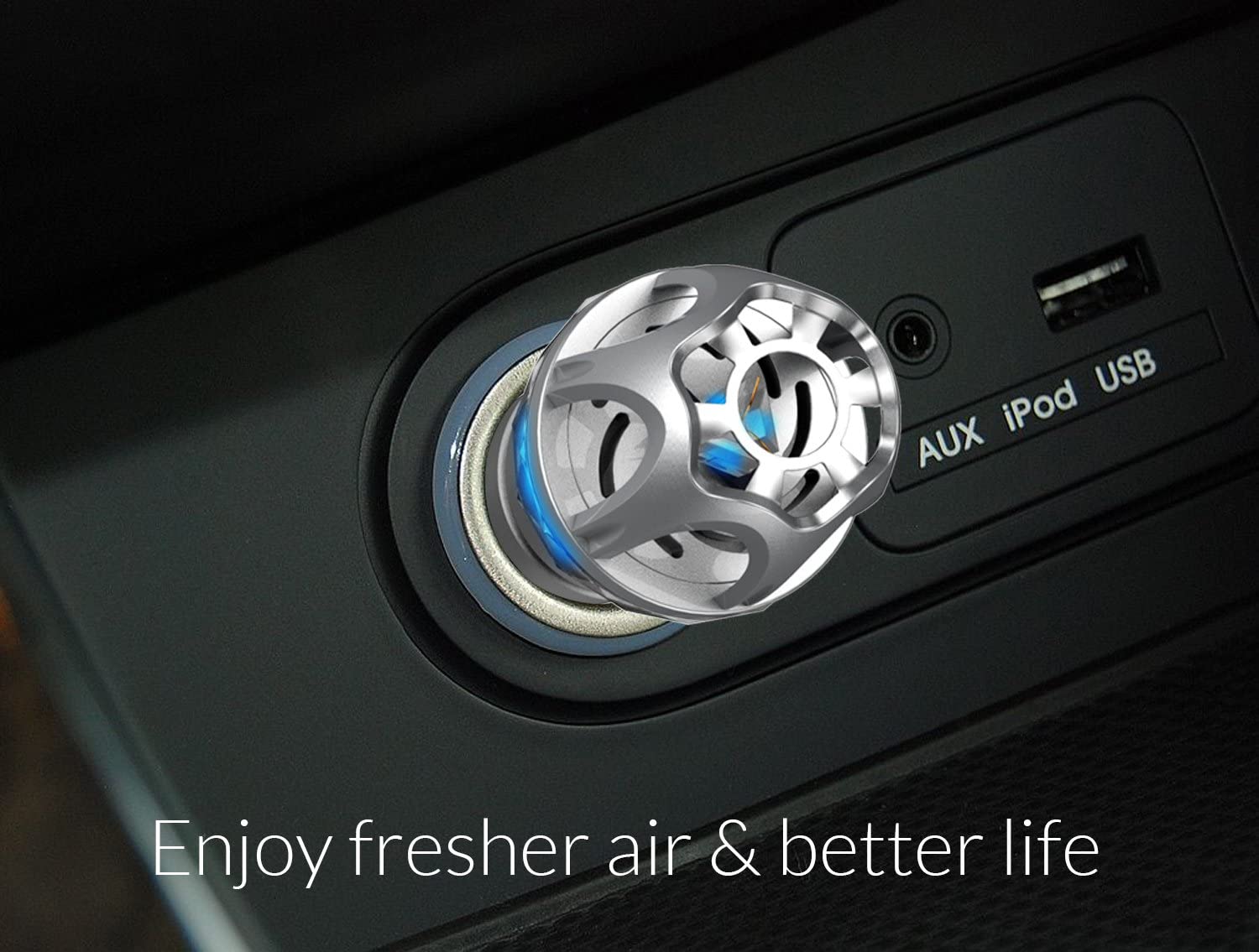 Mini Air Purifier Car Styling Air Freshener 12V Ozone Ionizer Cleaner ...