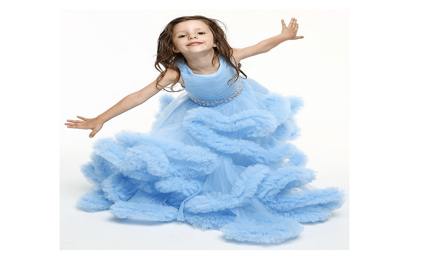 Cloud Little Flower Dresses For Girls – sparklingselections