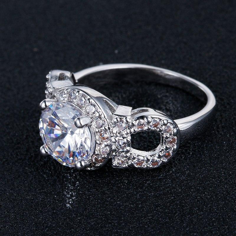 New Round 2 Carat White Color CZ Engagement Ring – sparklingselections