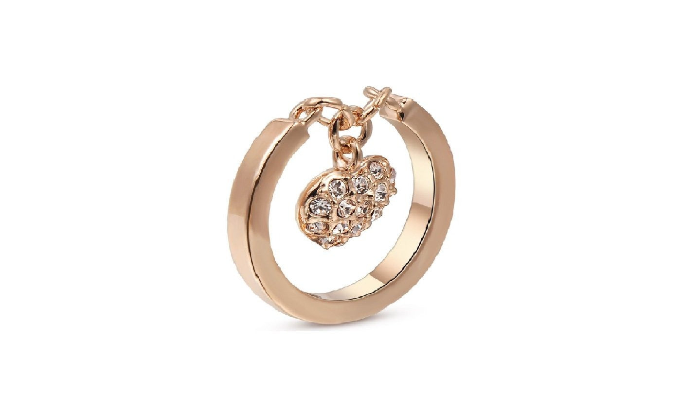 Rose Color Heart Shape Ring For Women – sparklingselections