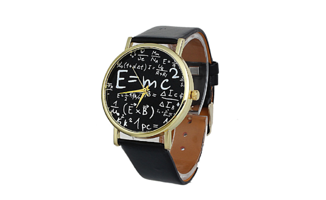 Luxury Women's Math Symbols Faux Leather Analog Quartz Wrist Watch ...