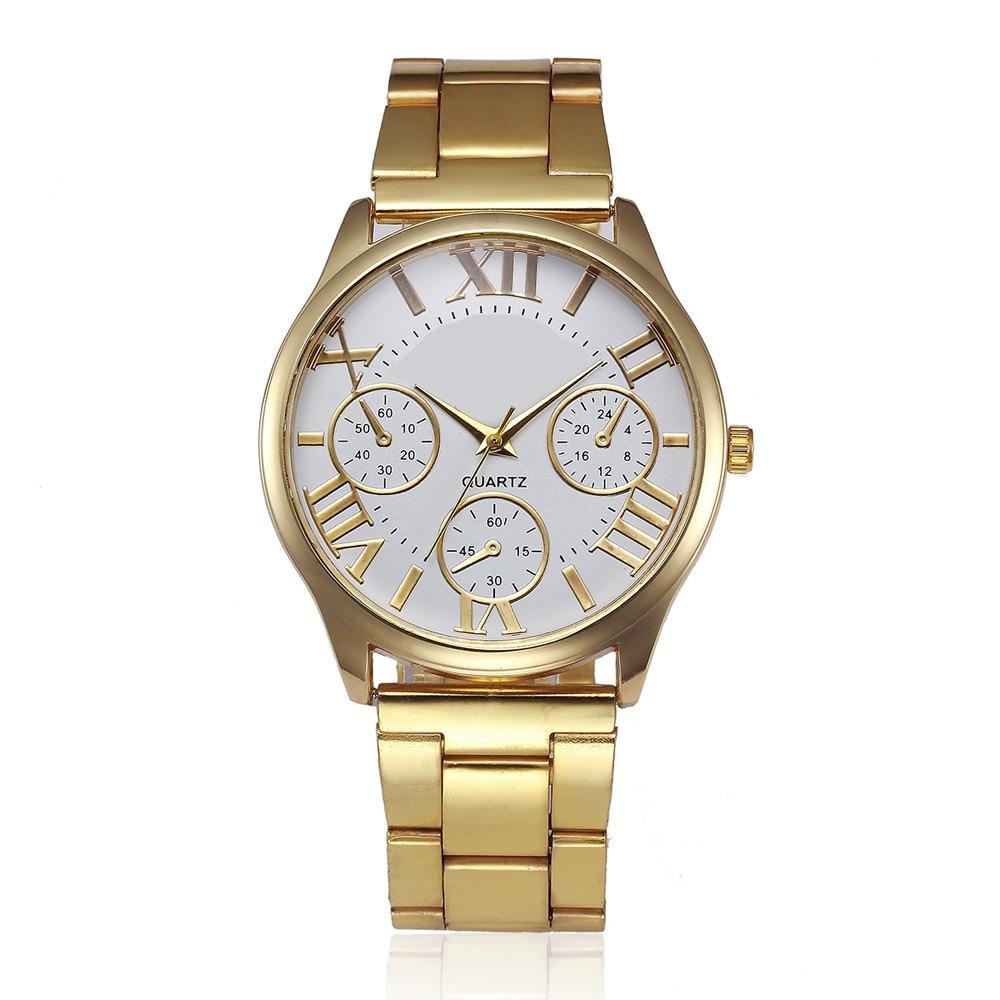 New stylish Luxury Stainless Steel Gold Watch – sparklingselections