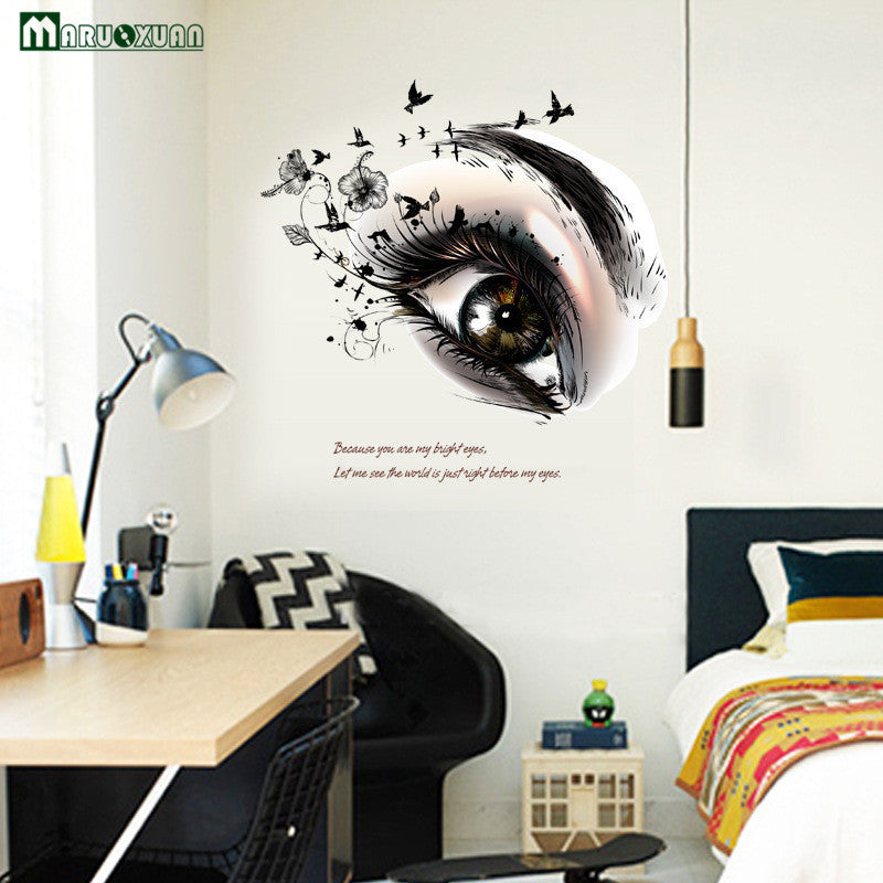 New Big Eye Art Wall Sticker for Living Room – sparklingselections