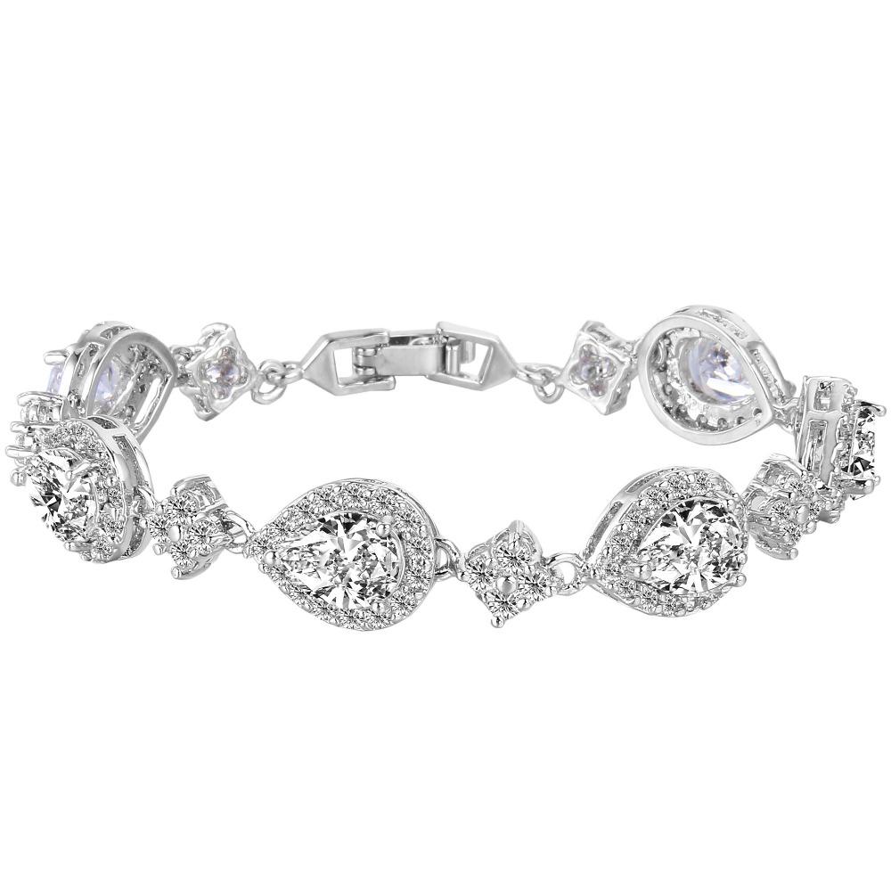 Teardrop Bridal Bracelet – sparklingselections