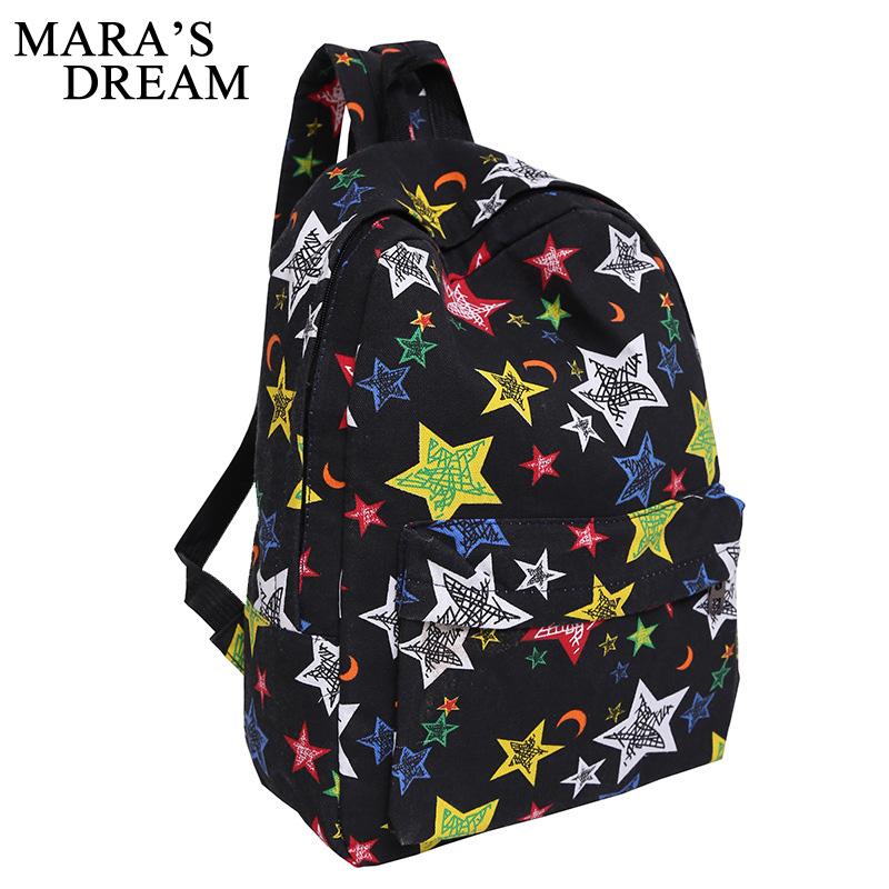 new Canvas light weight Star Printing Backpacks – sparklingselections
