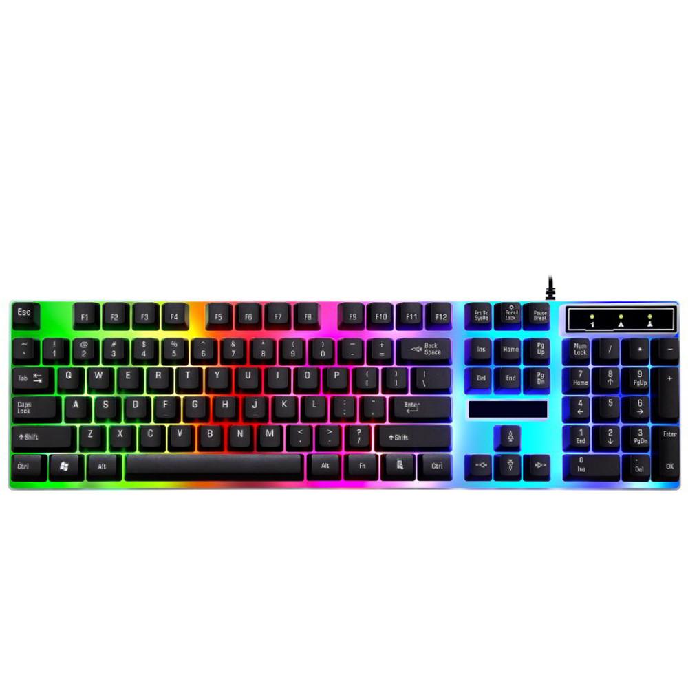 New Stylish Rainbow Back Lite Wired keyboard – sparklingselections